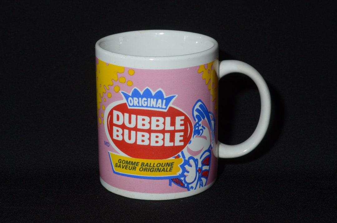 Vintage Original Pink Dubble Bubble Bubble Gum Mug Ceramic Collectible ...