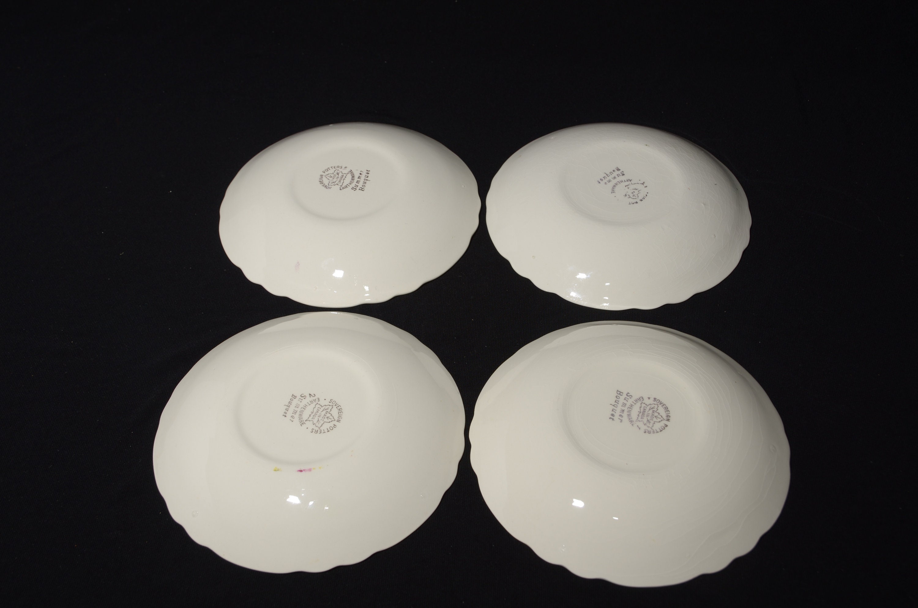 Ensemble de 4 soucoupes vintage Sovereign Potters Summer - Etsy France