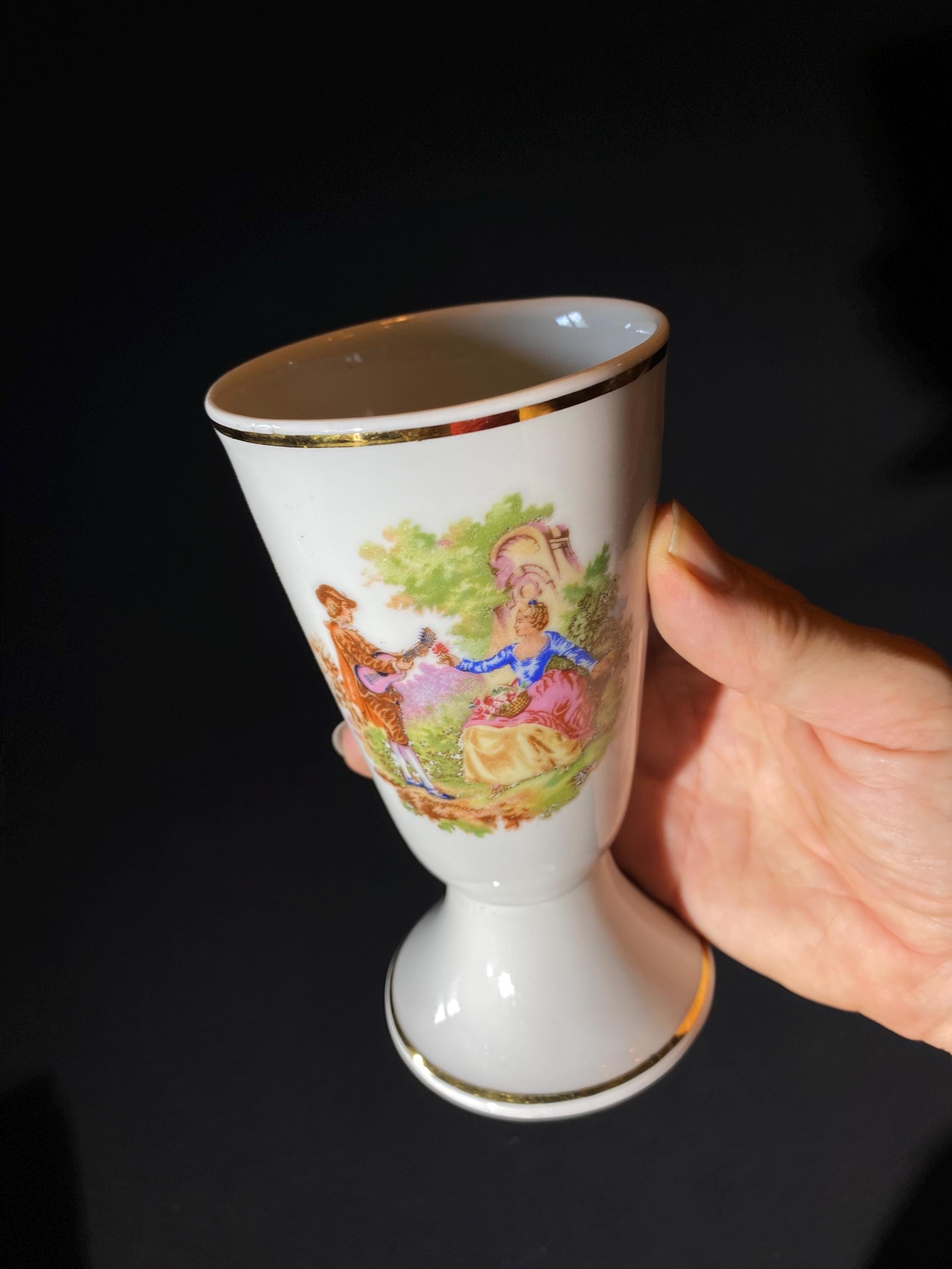 Set of 2 LIMOGES France Mazagran Cup Coffee Set Tea Footed Coffee Cup ...