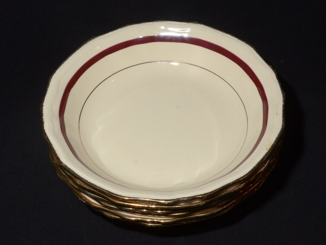 Set of 6 ALFRED MEAKIN Bone China Cream Coupe Bowl Soup Bowl 7 1/2 ...