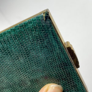 France Green Powder Compact With Case Mirror and Mini Lipstick Vanity ...