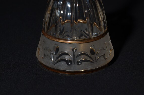 Tall Crystal Glass Bell Vintage Bell Gold Band Clear Glass - Etsy