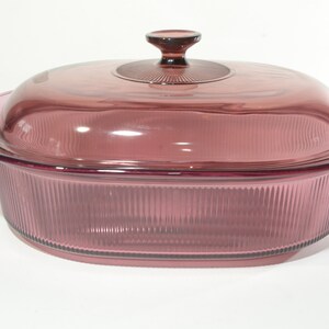 Corning Purple Cranberry Vision Roasting Pan 4 Qt Casserole Dish ...
