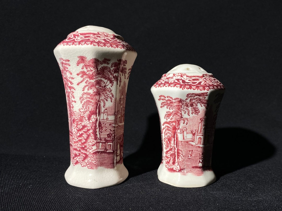 Antique Mason's Vista Set of Shakers Salt and Pepper Ironstone Made in ...