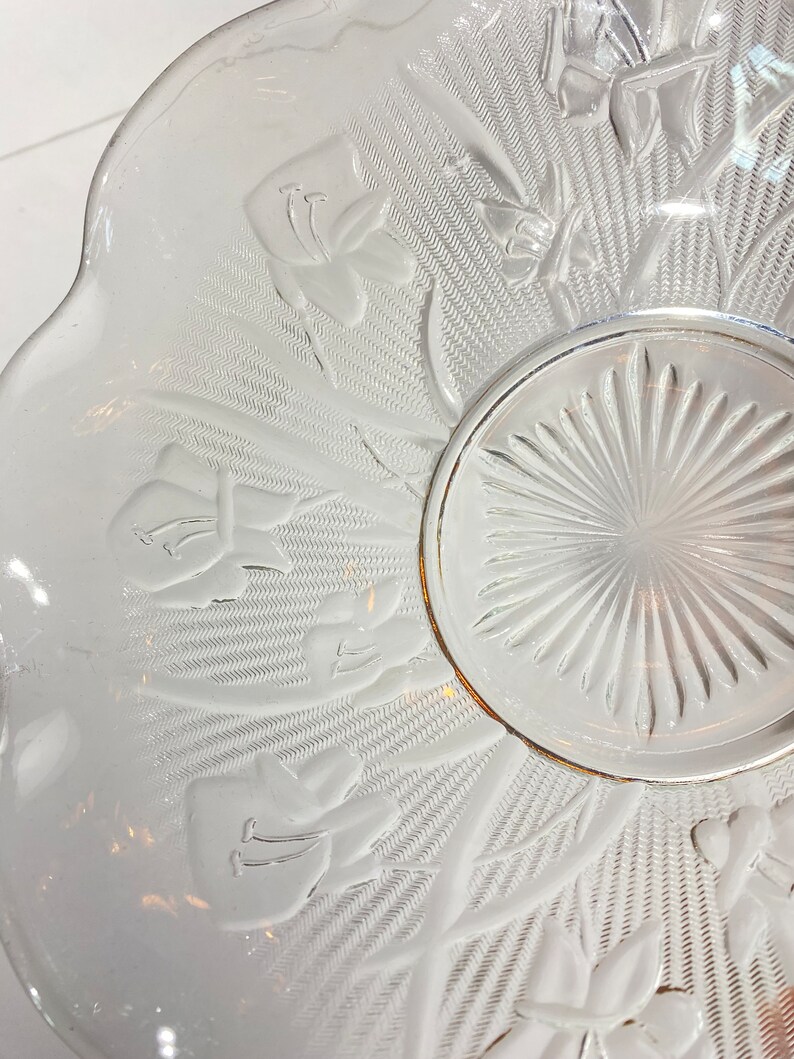 Vintage Depression Glass IRIS AND HERRINGBONE Jeannette Glass - Etsy