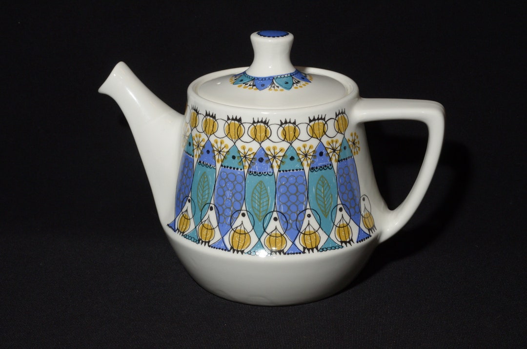Norway Figgjo CLUPEA Teapot Server Coffee Pot Vintage Midcentury Turi Gramstad Flint 1960s Tea ...