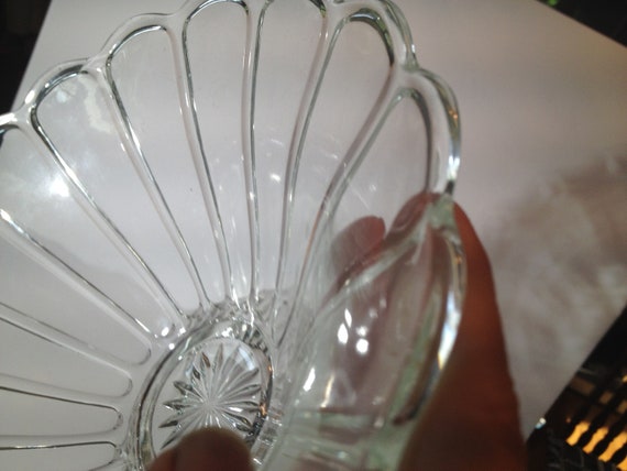 Vintage Dolls House Footed Glass Bowl With Fluted Rim & Fruit ...
