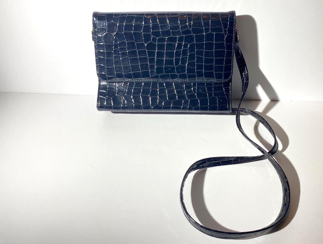 Vintage Cabrelli Bag Crossbody Purse Faux Gator Crocodile Textured ...