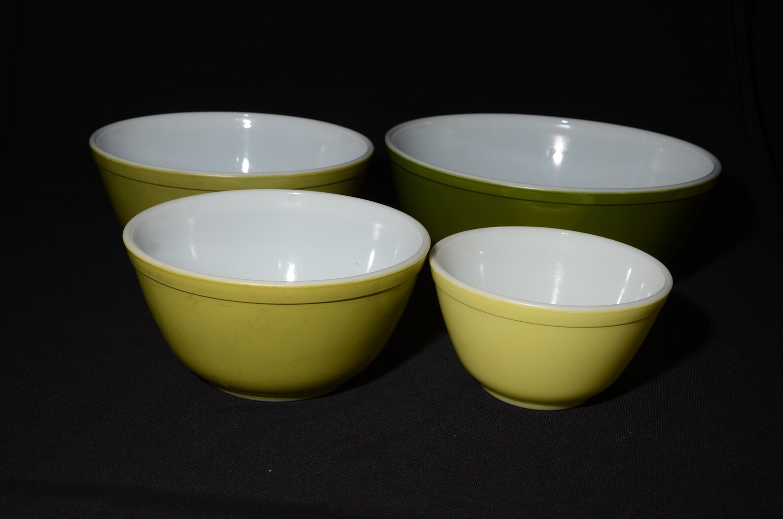 Full Set 4 of PYREX VERDE Mixing Bowls Vintage Pyrex Mixing - Etsy