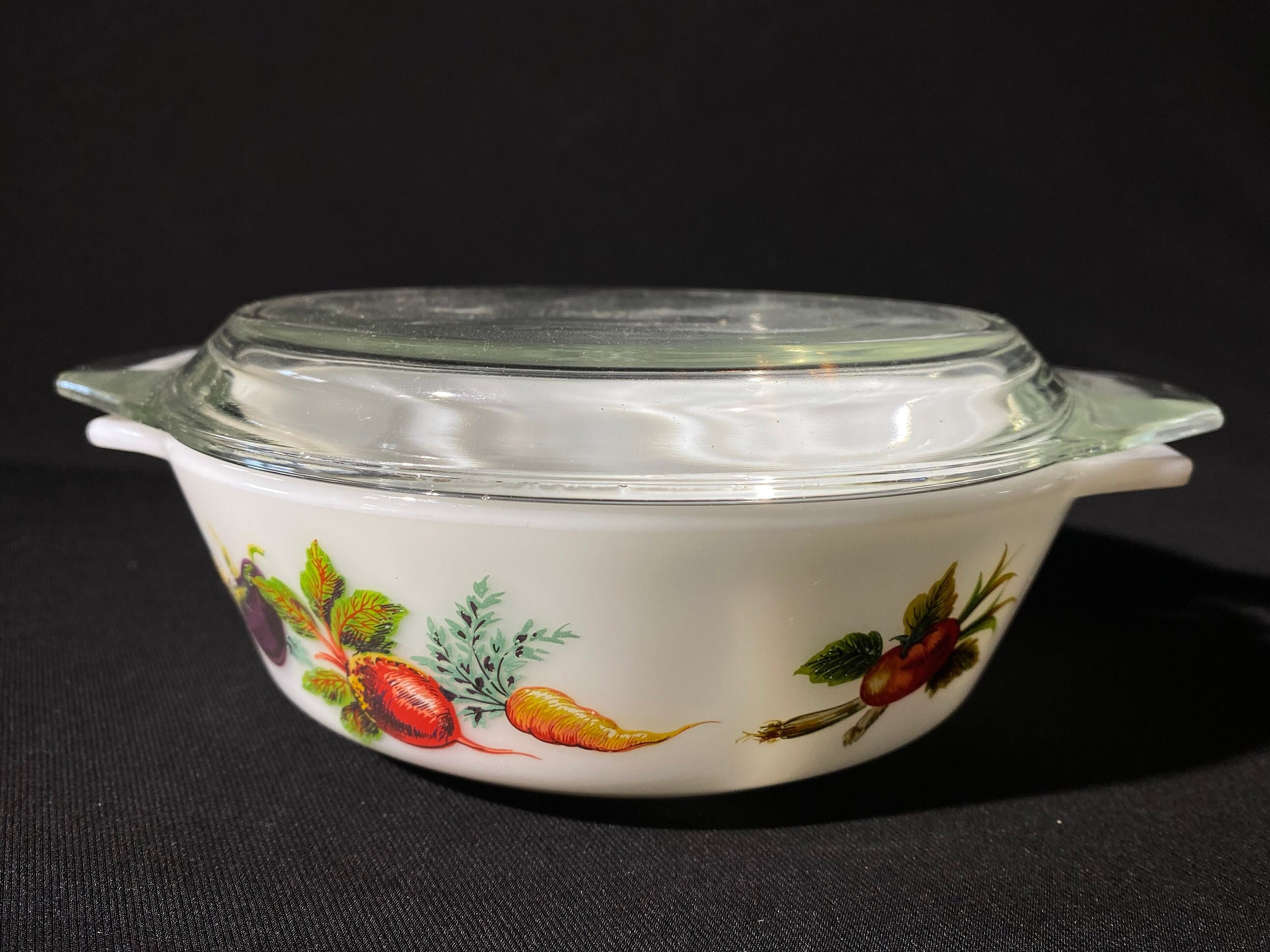 Pyrex ENGLAND JAJ Tuscan Vegetables or Market Garden Casserole Dish ...