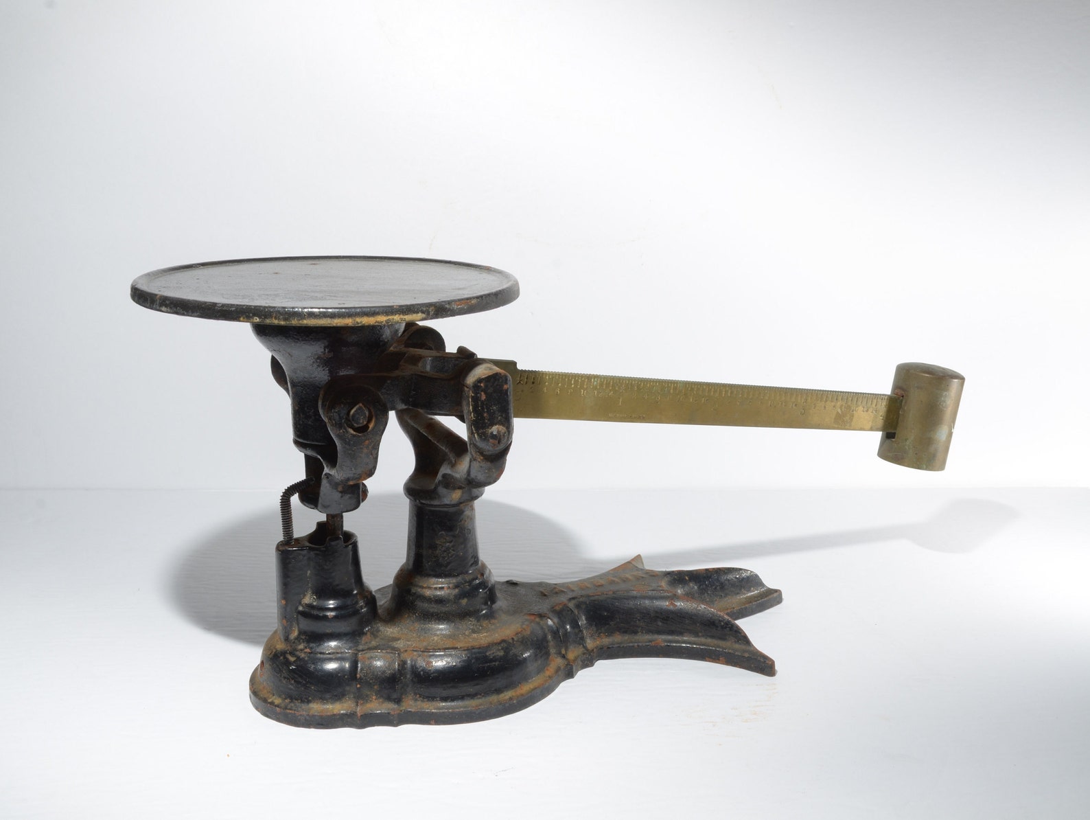 Antique Fairbanks Scale Crows Foot Scale Black Iron Brass Counter Scale ...