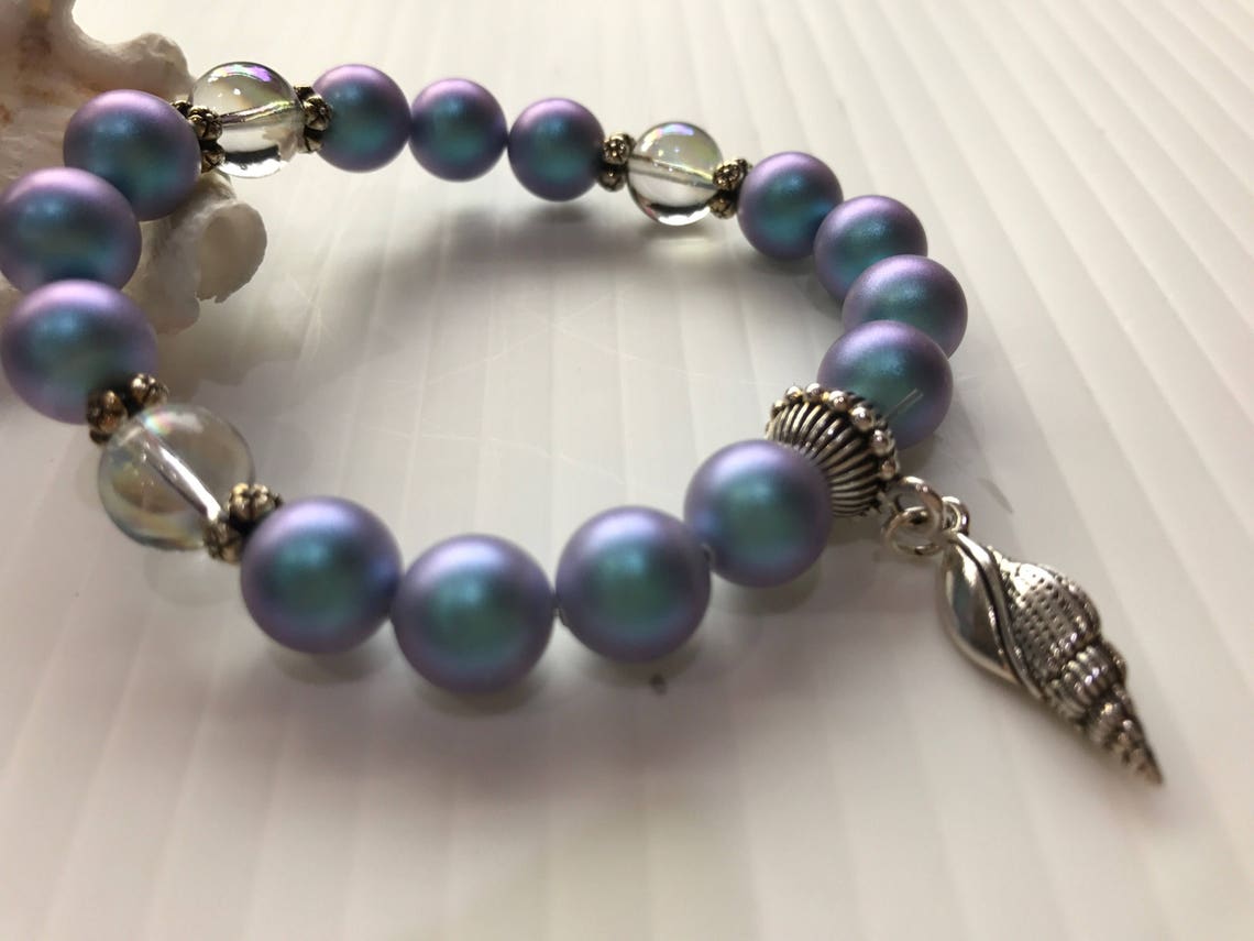 Shell Pearl Bracelet - Etsy UK