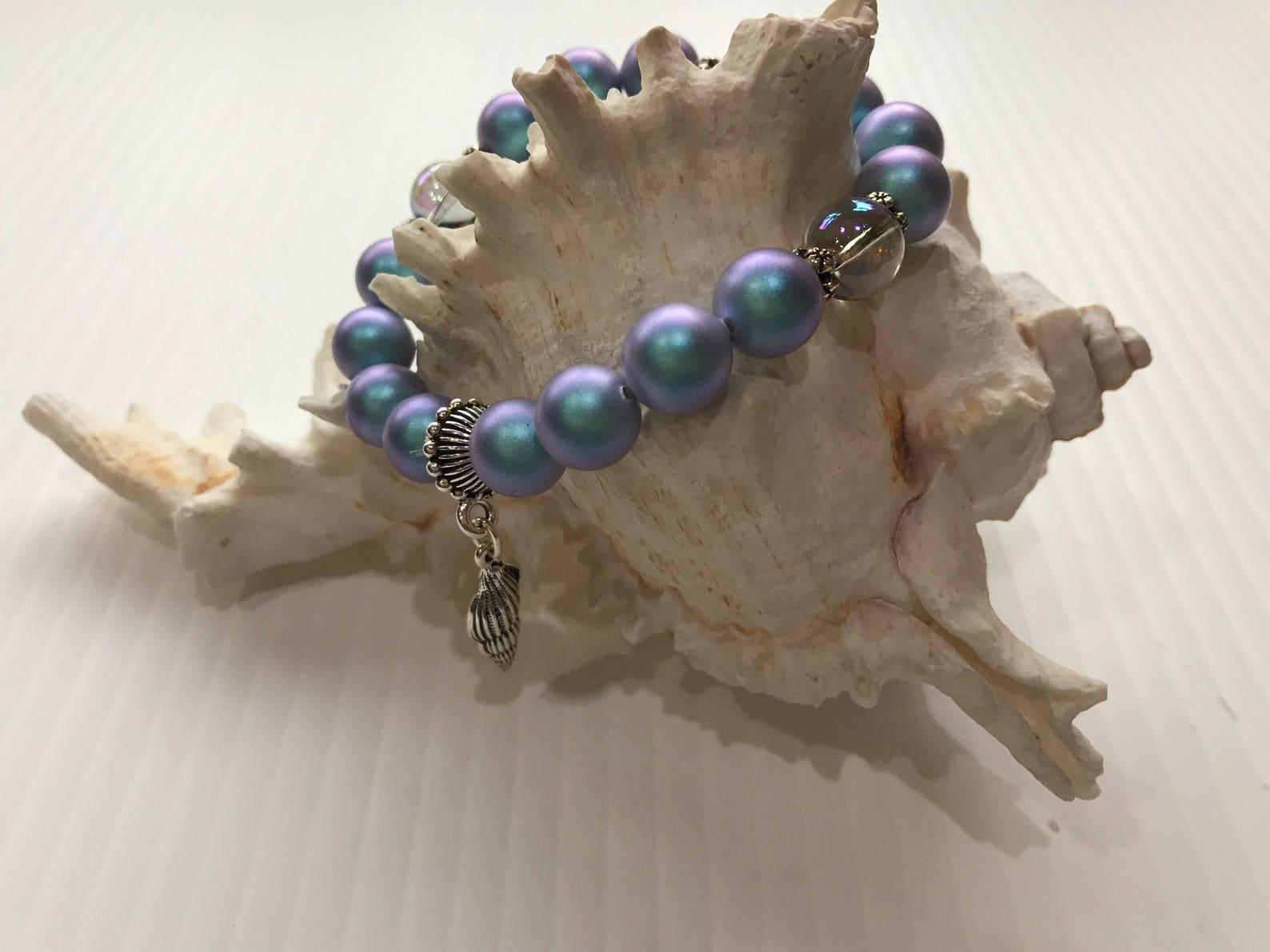 Shell Pearl Bracelet - Etsy UK