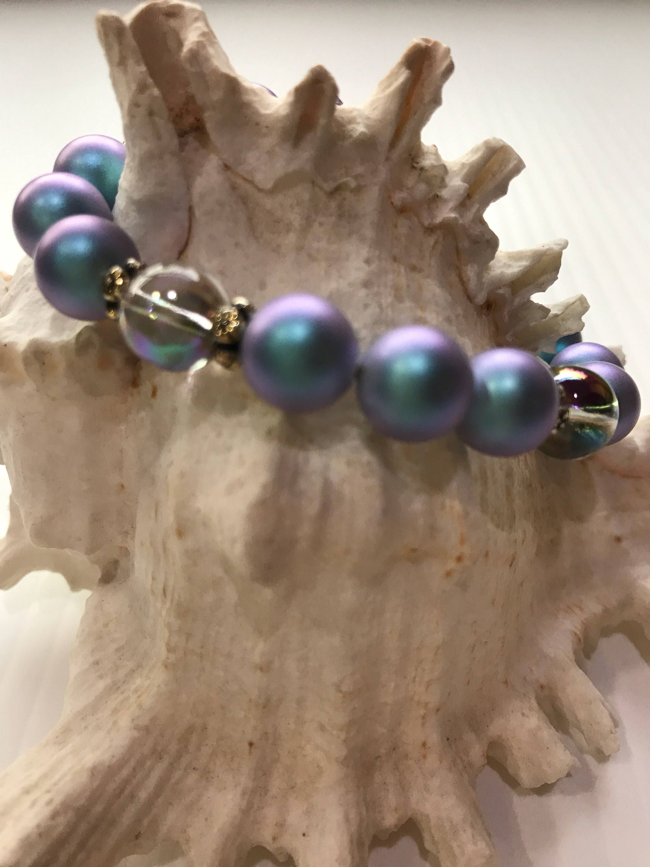 Shell Pearl Bracelet - Etsy UK