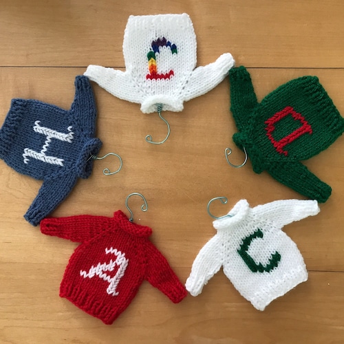 Ornament Mini Sweater Hand Knit - Etsy