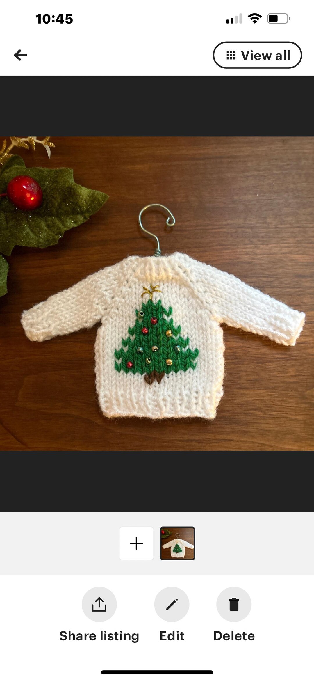 Decorated Christmas Tree Mini Sweater Ornament - Etsy