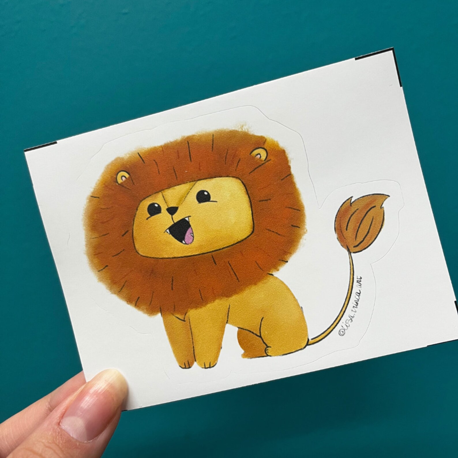 Lion Sticker, Vinyl Waterproof, Water Bottle Decor, Laptop Vinyl, Car ...