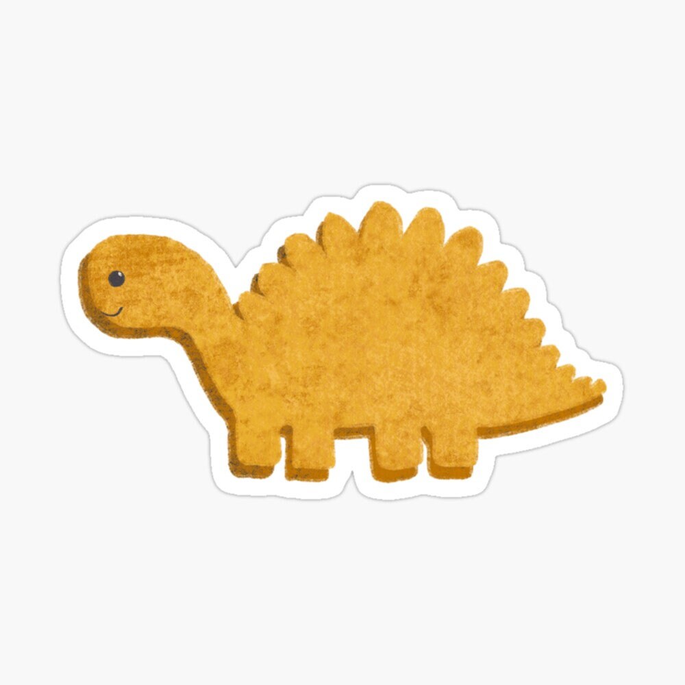 Stegosaurus Dino Nuggie Sticker, Vinyl Waterproof, Water Bottle Decor ...