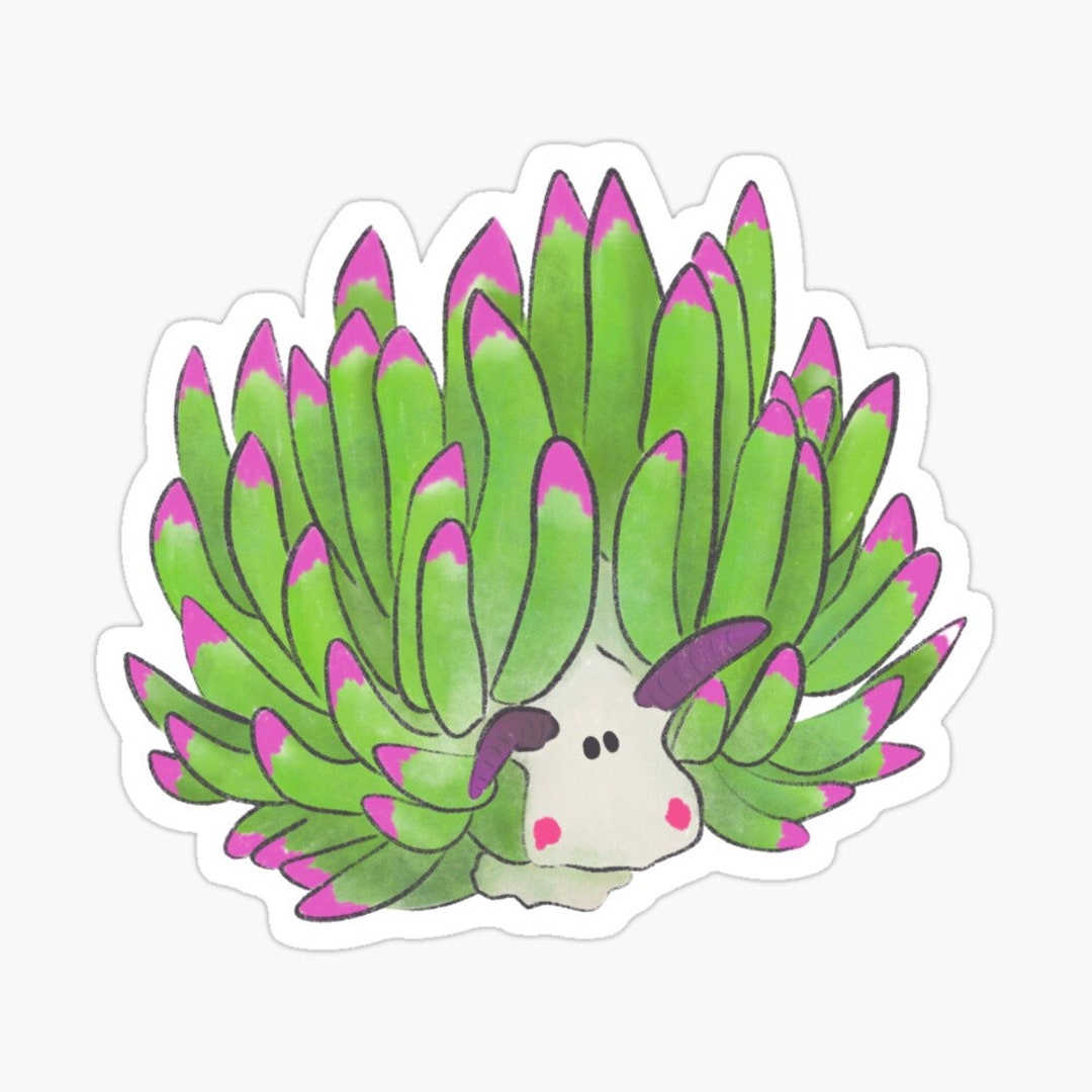 Leaf Slug, Sea Sheep, Waterproof Vinyl Sticker, Kawaii Art, Marine ...