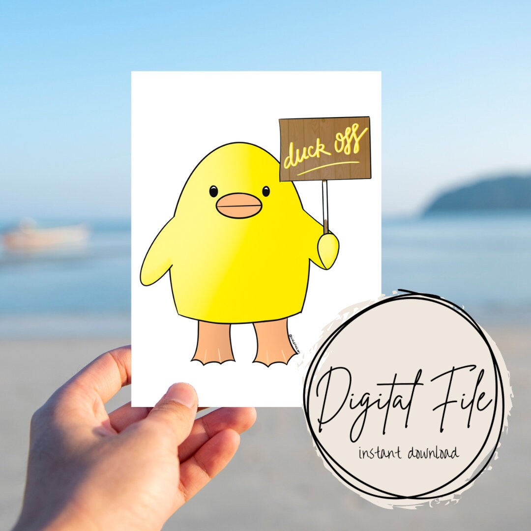 PRINTABLE Duck off Farewell Card Birthday Card Gift Card for - Etsy