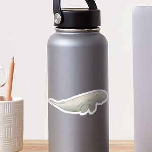 Dugong Waterproof Vinyl Sticker, Kawaii Art, Marine Animal Lover Decal ...