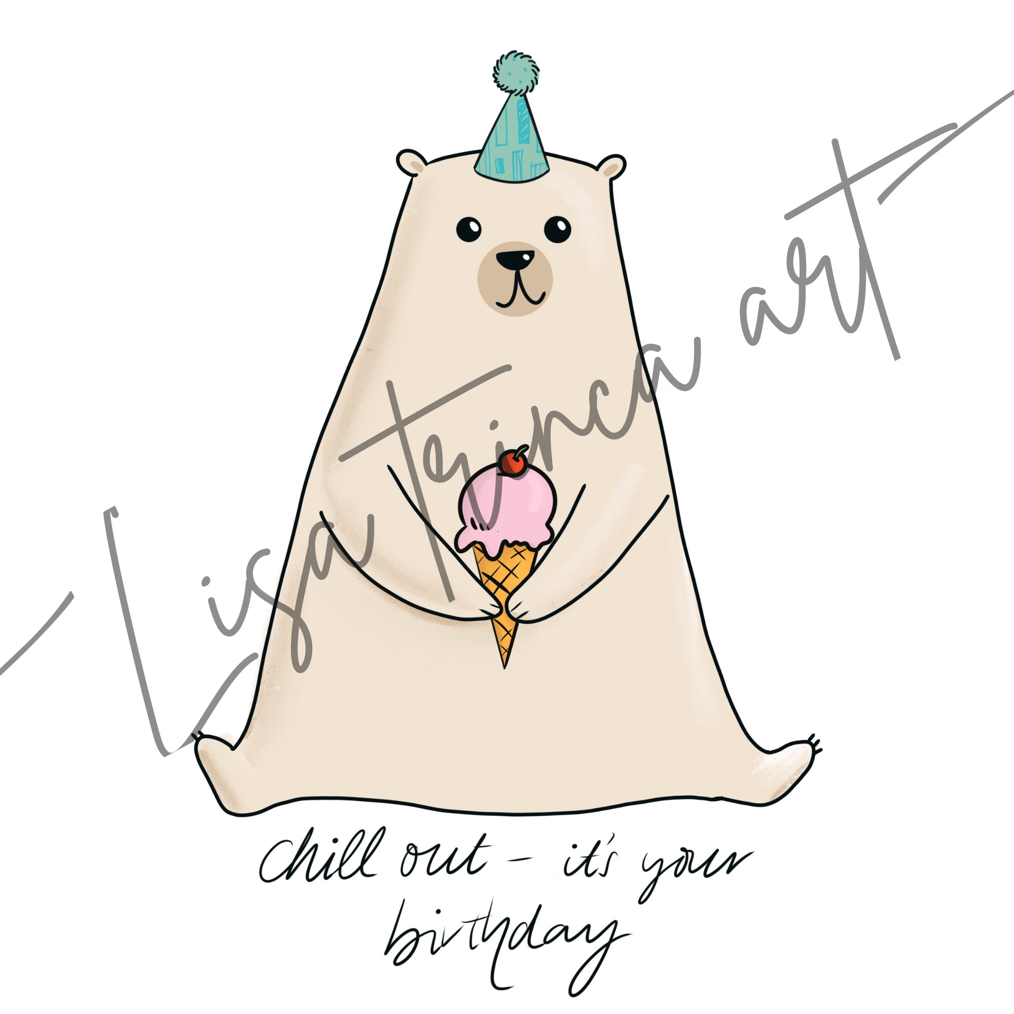 PRINTABLE Polar Bear Birthday Card Gift Card for Her, for Him, for Kids ...