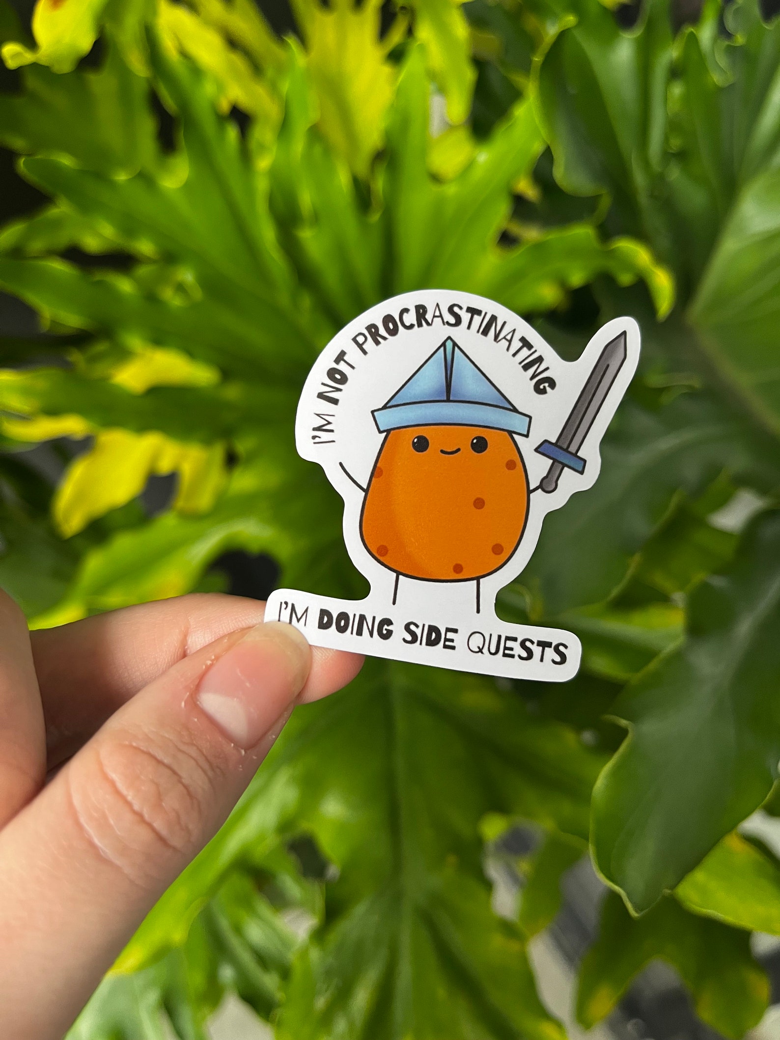 Side Quest Sticker, Vinyl Waterproof, Water Bottle Decor, Laptop, Car ...