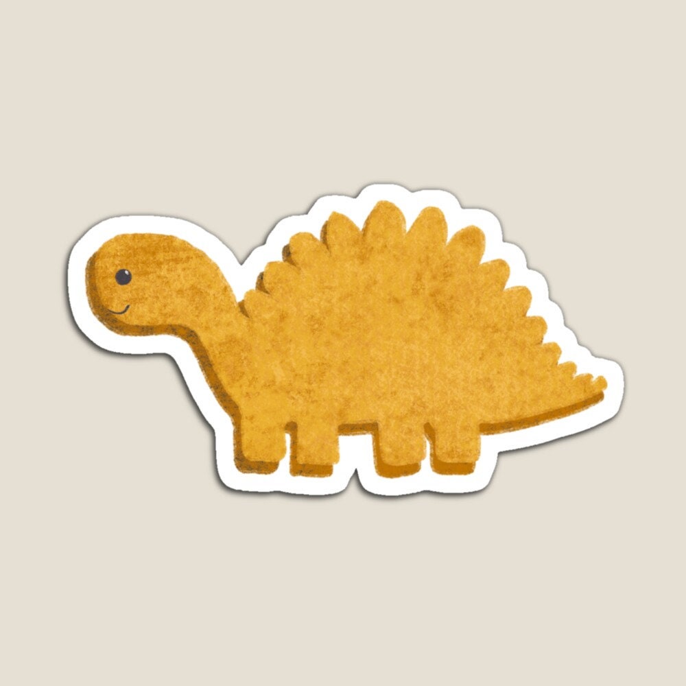 Stegosaurus Dino Nuggie Sticker, Vinyl Waterproof, Water Bottle Decor ...
