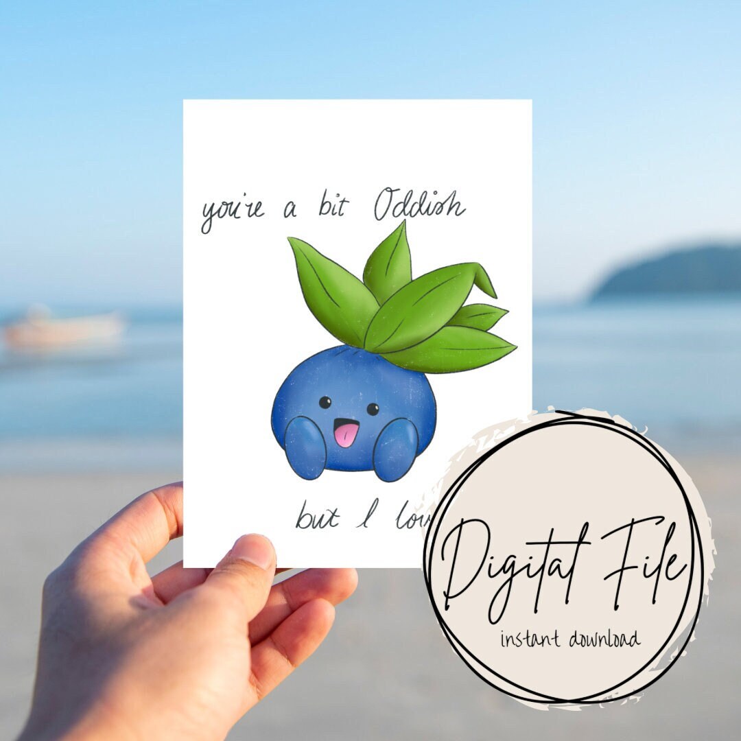 PRINTABLE Blueberry Character Birthday Card Gift Card for - Etsy