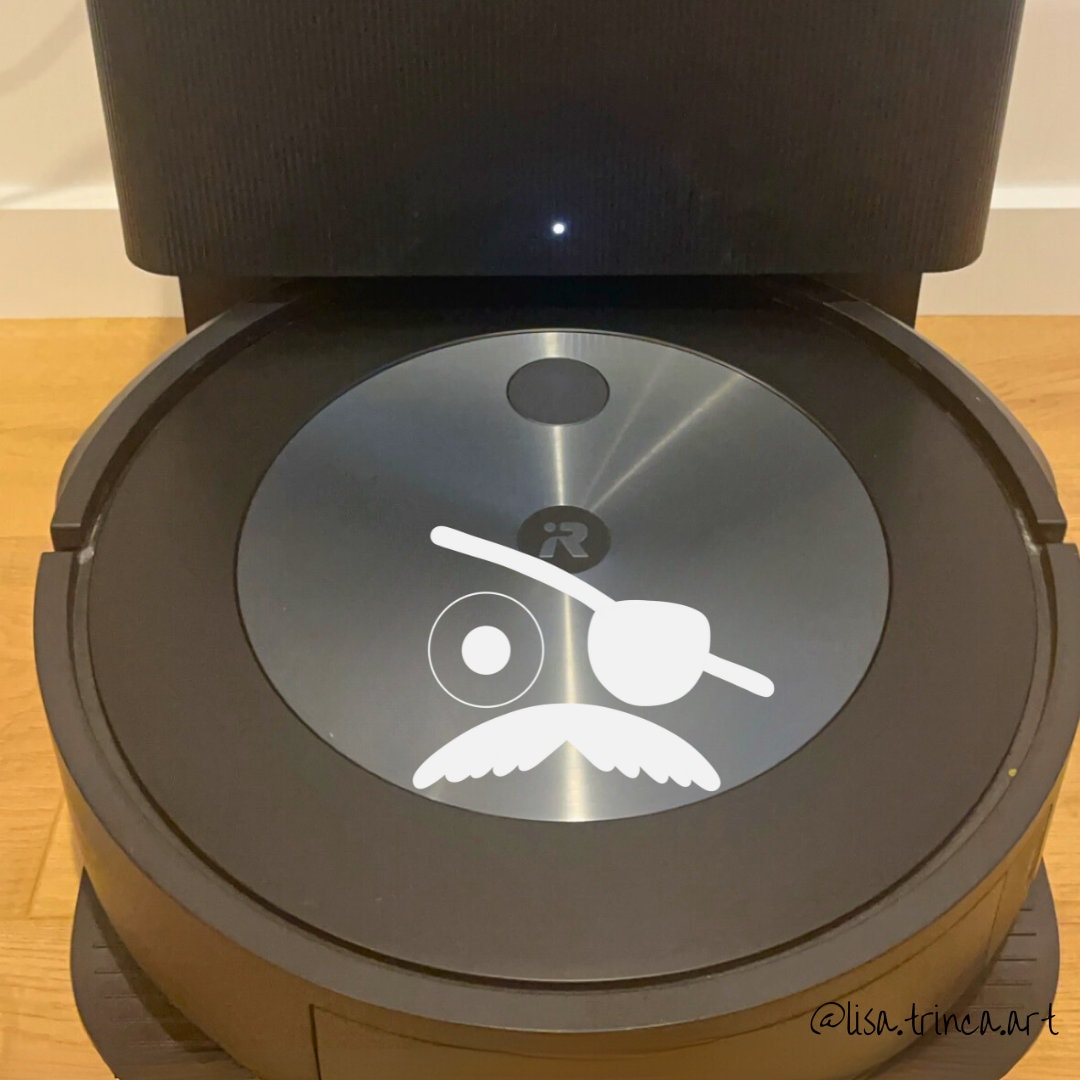 Pirate Robot Vacuum Sticker Decal, Eye Stickers, Vinyl Decal for ...