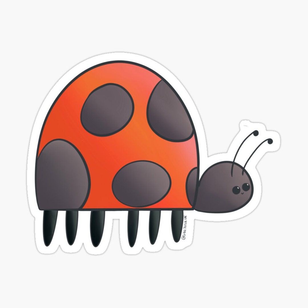 Cute Lady Bug Sticker, Vinyl Waterproof, Water Bottle Decor, Laptop ...