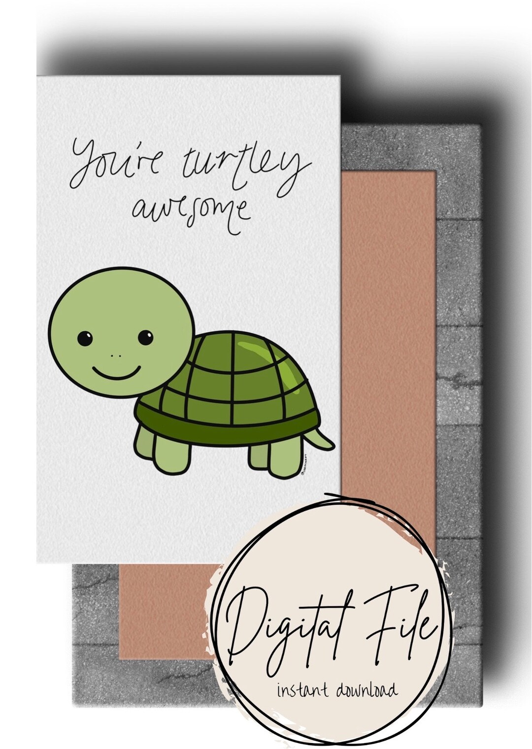 PRINTABLE Turtle Anniversary Card Gift Card for Her - Etsy