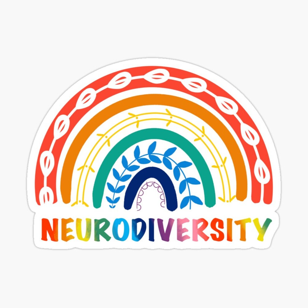 Neurodiversity Rainbow Sticker, Vinyl, Neurodivergence, Gift for ...