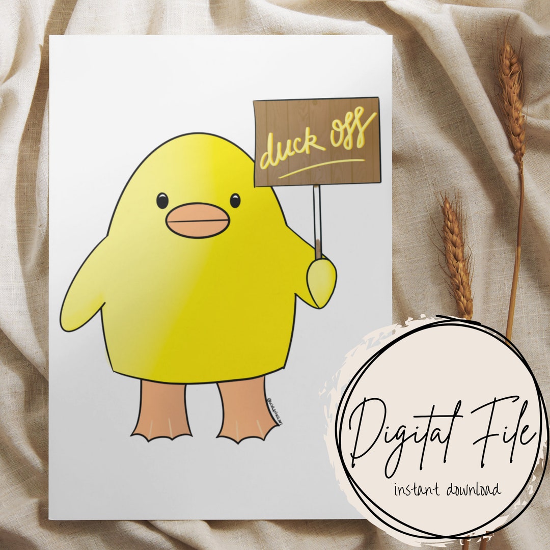 PRINTABLE Duck off Farewell Card, Birthday Card Gift Card for Her, for ...