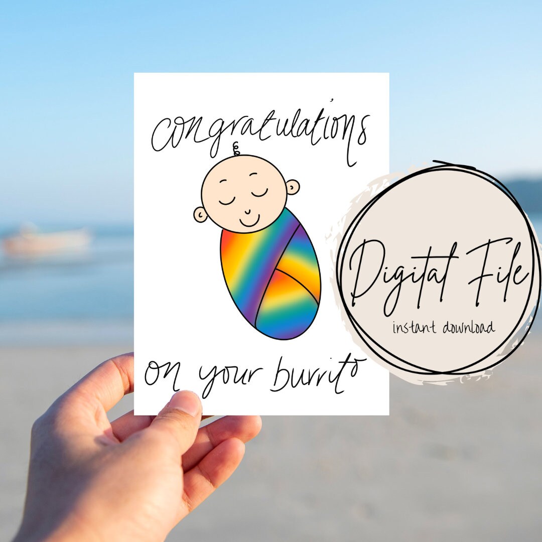 PRINTABLE Congratulations on Baby Card Funny Cute Gift Card - Etsy