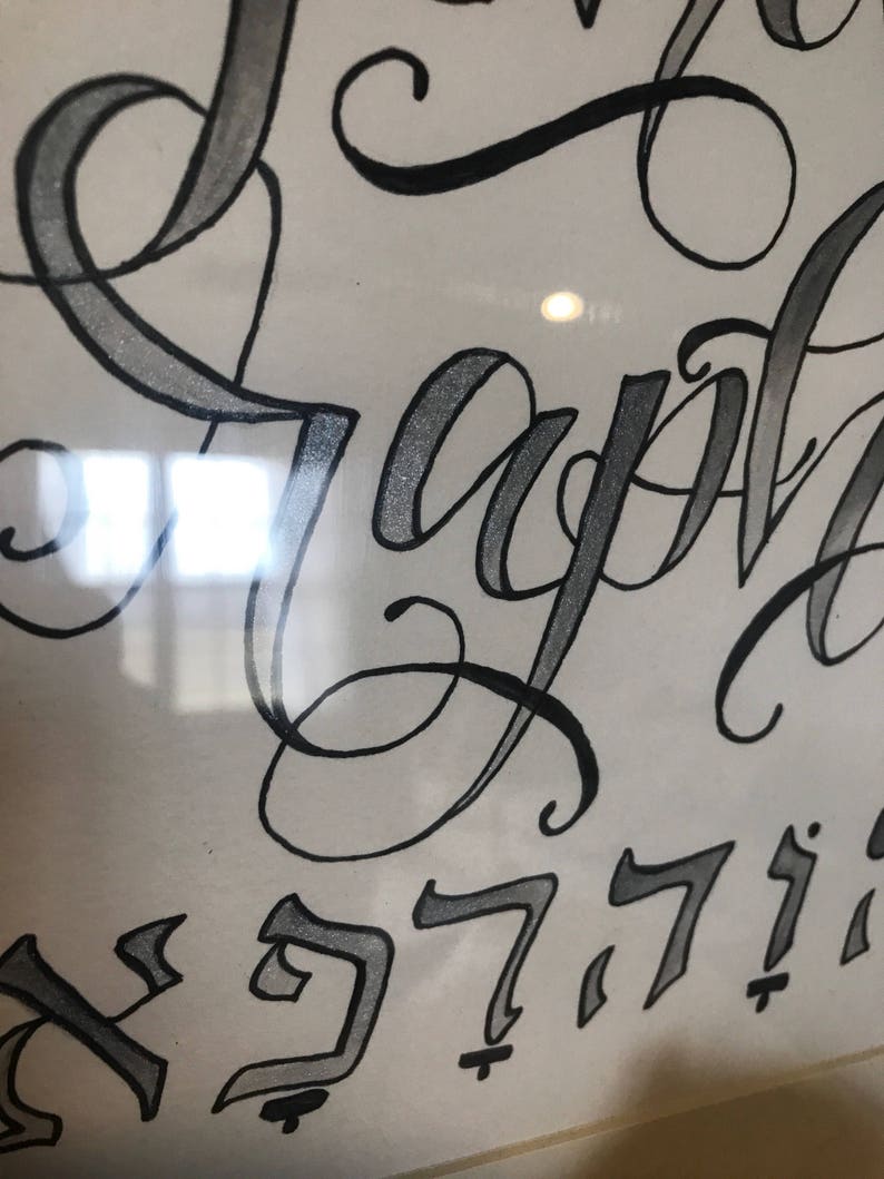 Jehovah Rapha Hebrew Names of God Modern Calligraphy and Watercolor ...