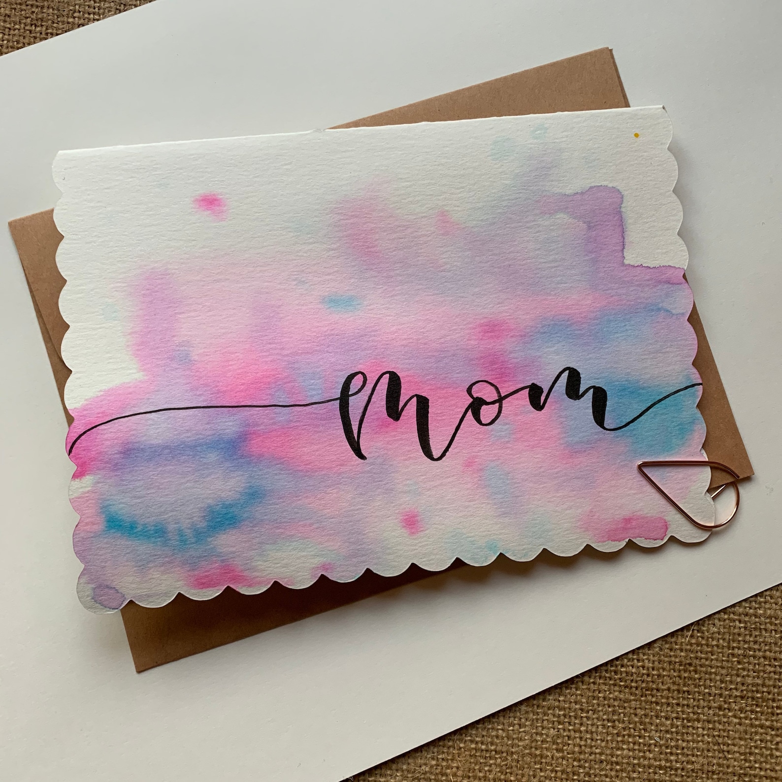 Mother’s Day Card Watercolor Hand Painted Personalized Message - Etsy