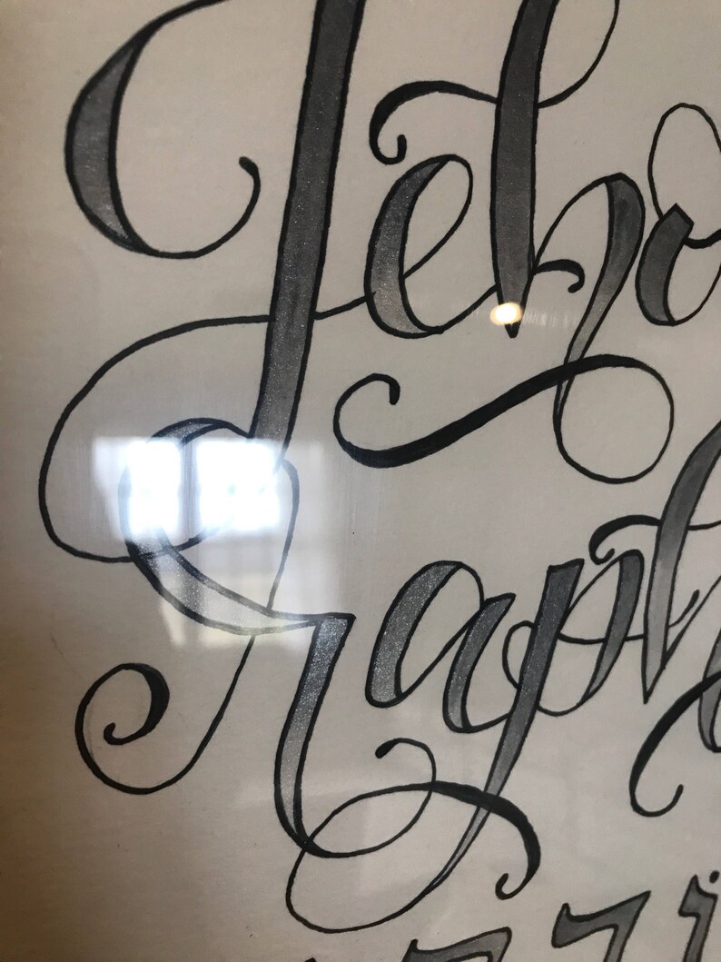 Jehovah Rapha Hebrew Names of God Modern Calligraphy and Watercolor ...