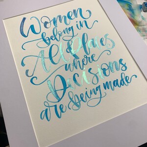 Custom Quote Watercolor Brush Lettering Gift - Etsy