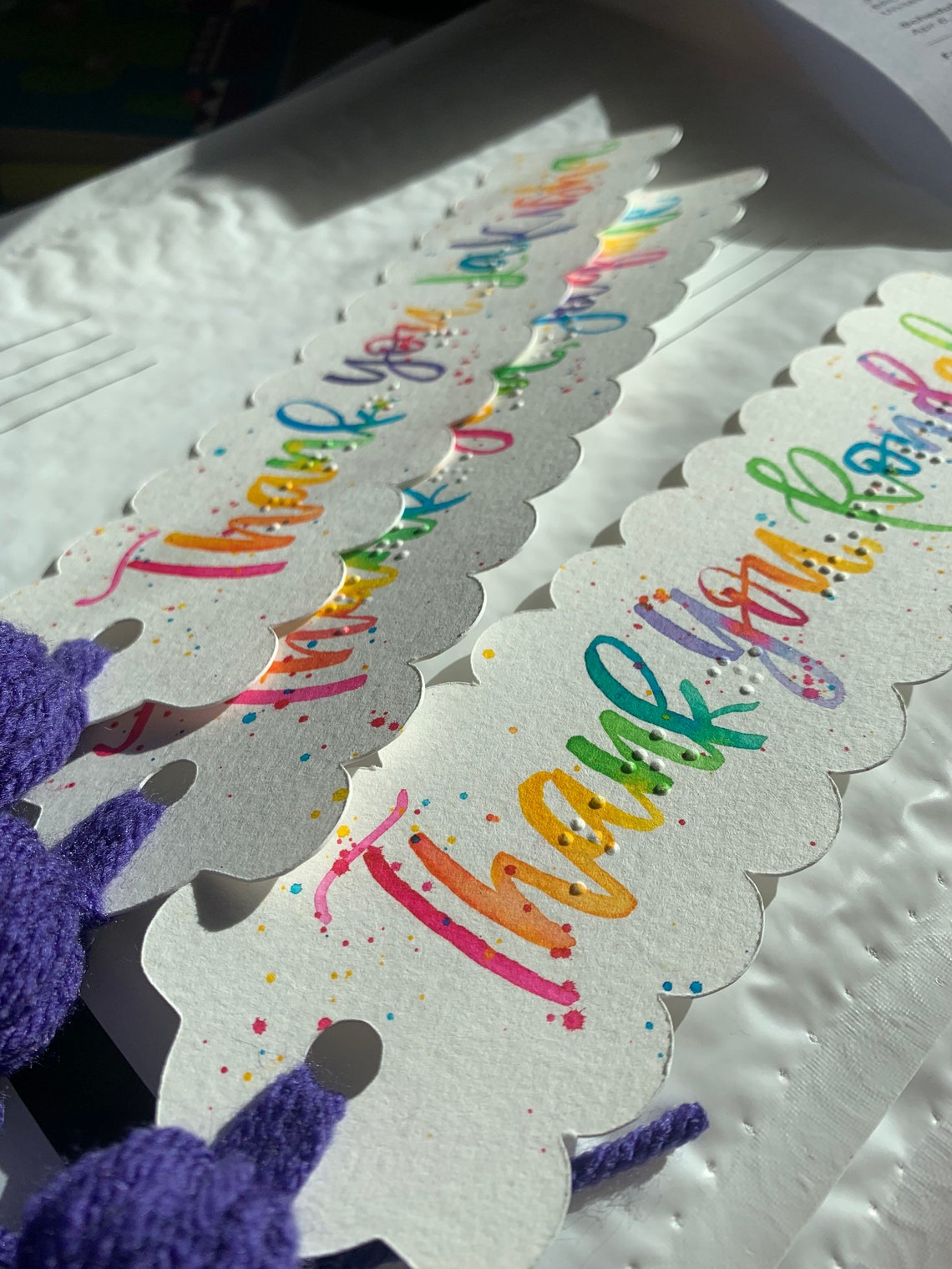 Braille Bookmark Personalized & hand painted | Etsy