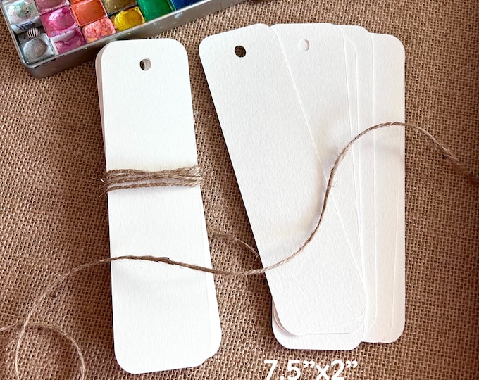 Bookmarks Watercolor Craft Supply Blank Lot of XL 7.5x2 Rounded Edge 10 ...