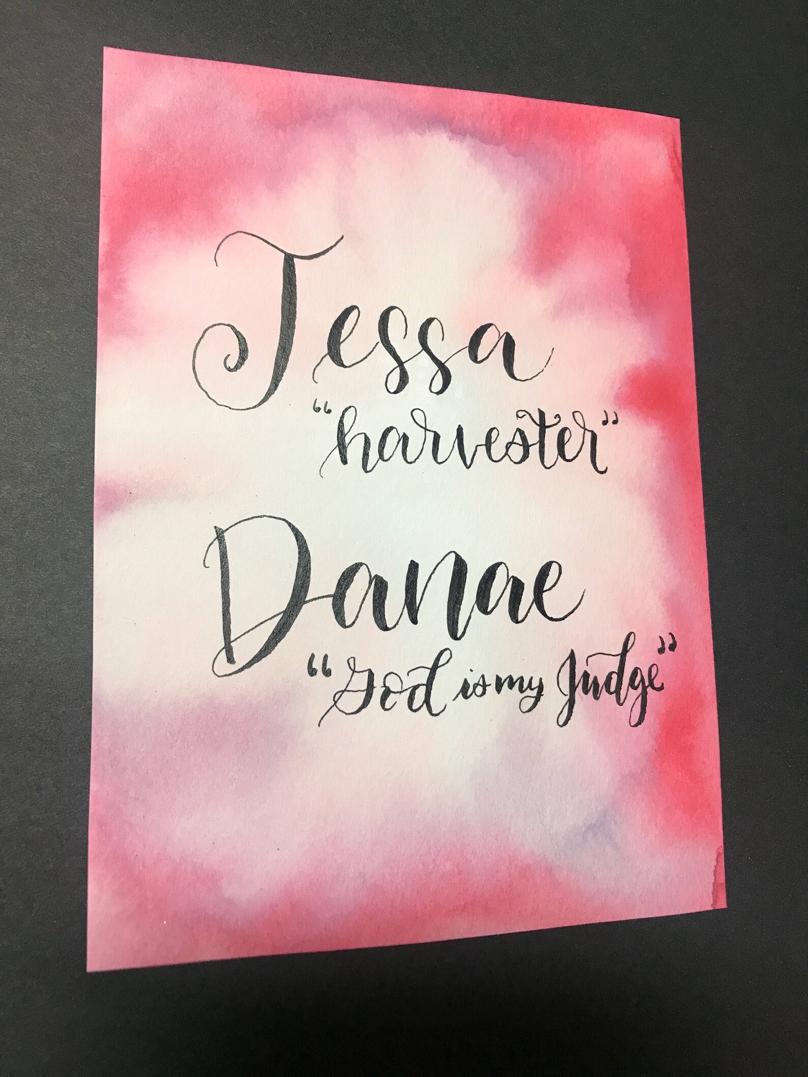 Name Meaning Personalized Watercolor Painting 5x7 or 8x10 - Etsy