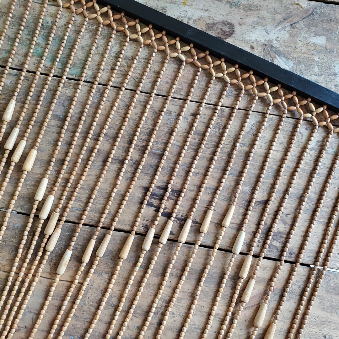 Vintage Beaded Door Hanging or Curtain 70's Bohemian Boheme Boho Wall ...