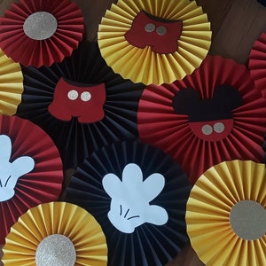 Mickey Mouse Paper Rosettes/ mickey mouse backdrop/ mickey | Etsy