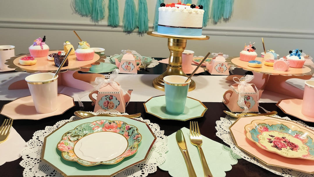 Complete Tea Party Kit for 16 Guests | Elegant Tea Party Decorations ...