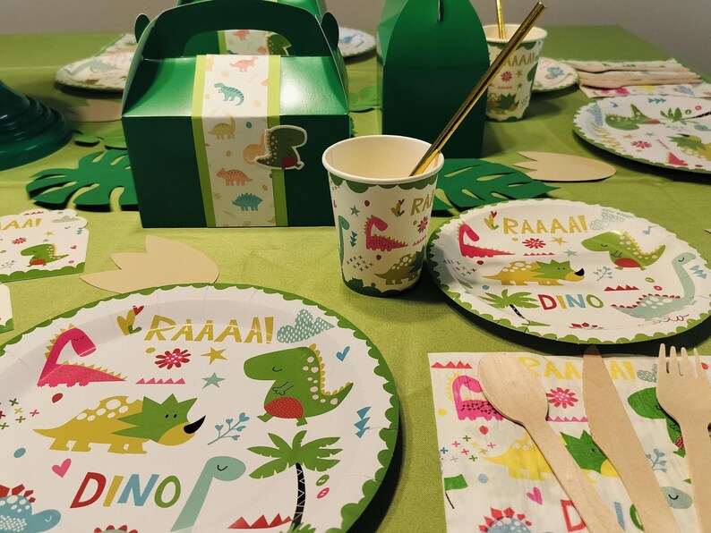 20 Guests Dinosaur Birthday Party Kit for Kids/ Complete Dinosaur ...