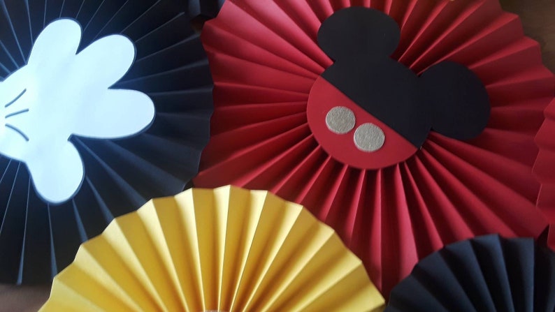 Mickey Mouse Paper Rosettes/ mickey mouse backdrop/ mickey | Etsy