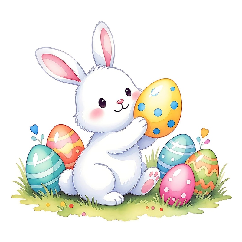 Cute Bunny Drawing Kawaii - Etsy UK