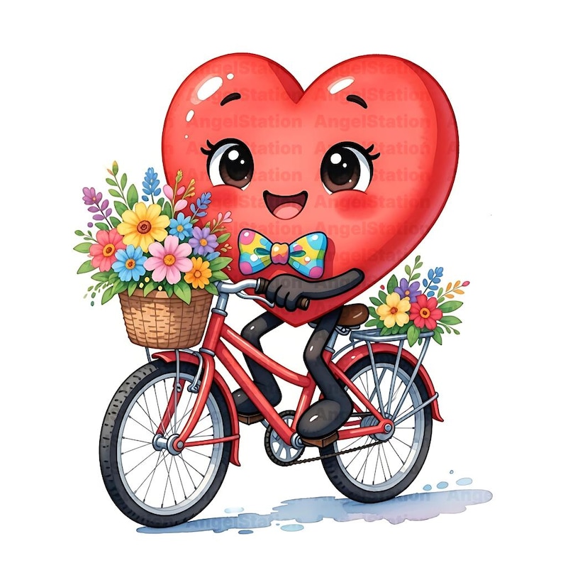 Kawaii Heart Clipart: Valentine's Day PNG/JPG (digital Download ...