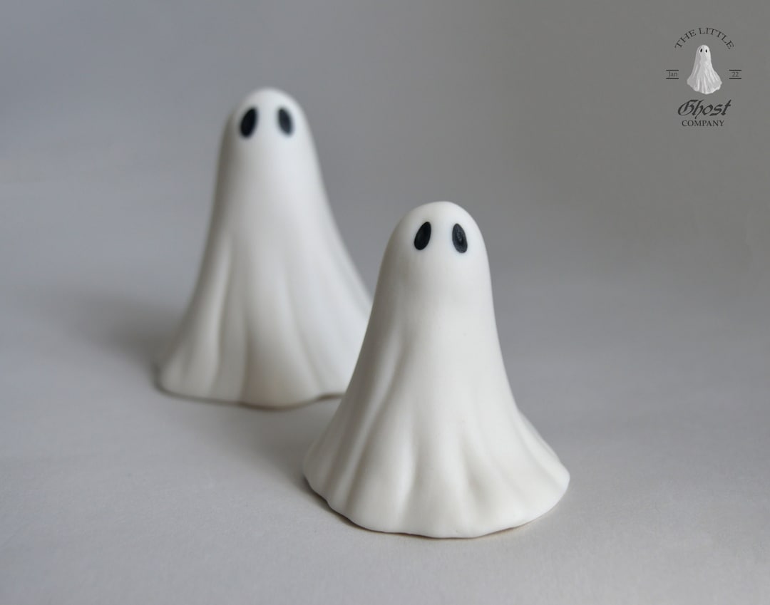 Original Spooky Ghost Sculpture Ceramic Classic Matte White - Etsy